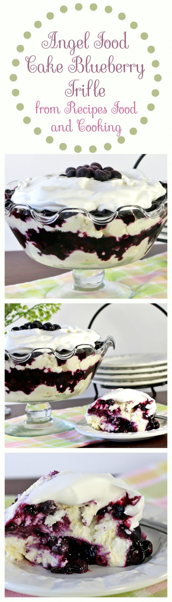 Angel Food Cake Blueberry Trifle - Recipes Food and Cooking