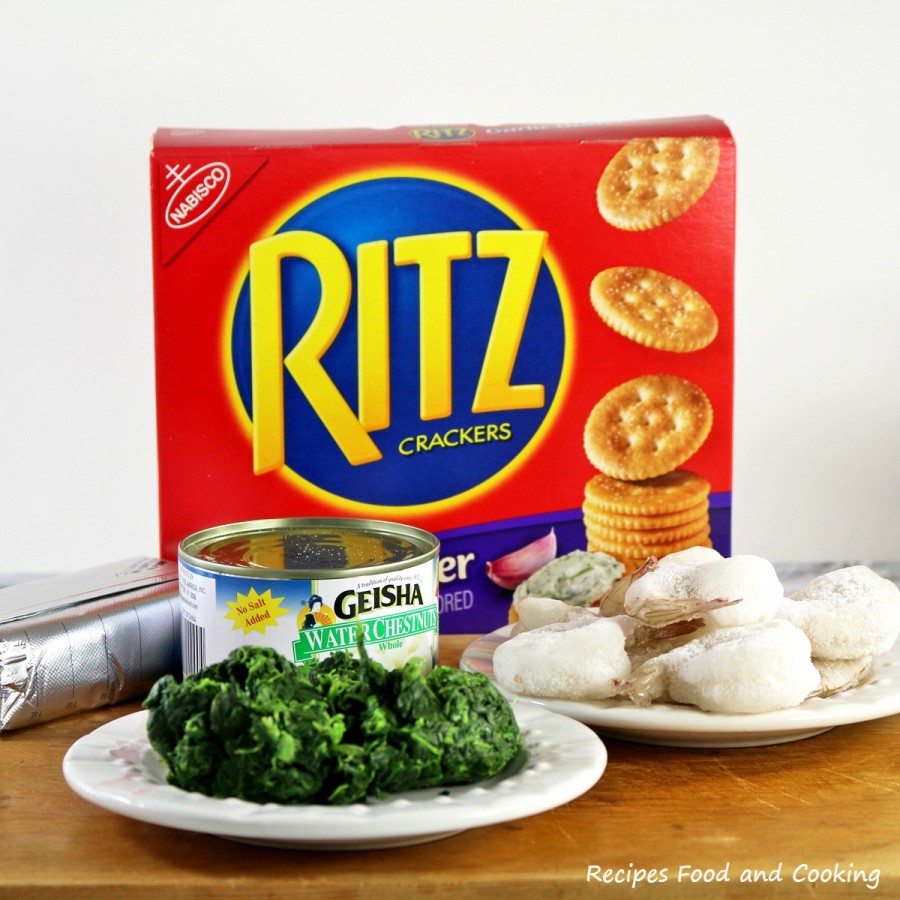 Shrimp with Greek Spinach Topping on a RITZ® - Recipes Food and Cooking