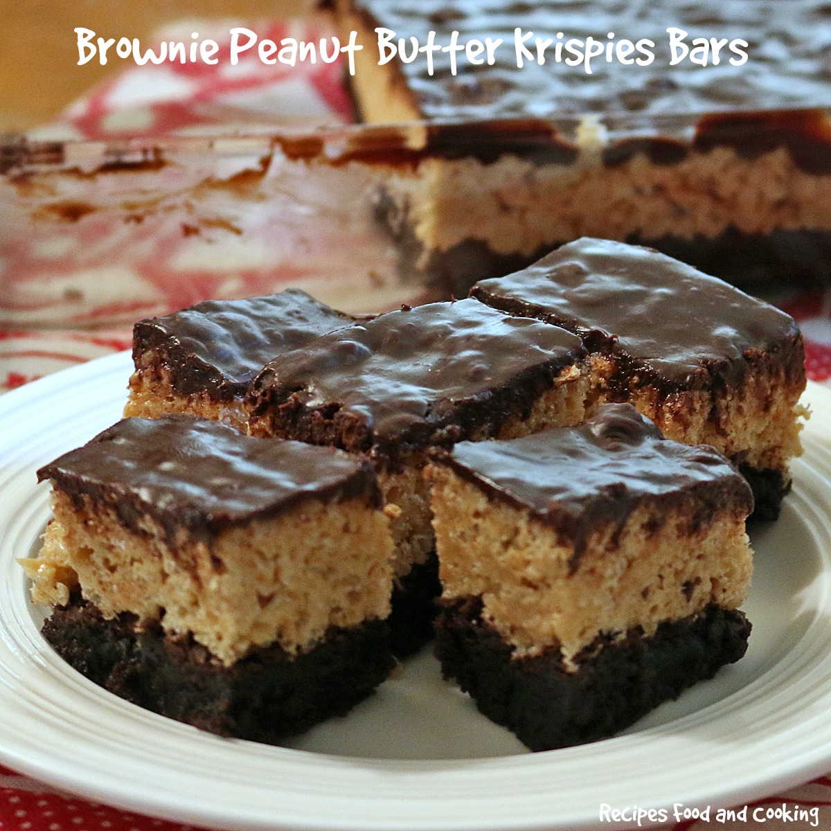 brownie-peanut-butter-krispies-bars-4f - Recipes Food and Cooking